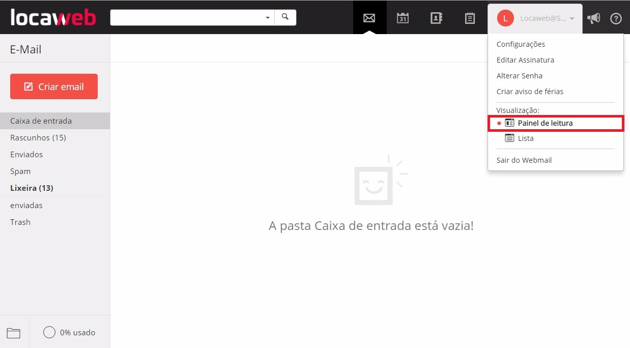 ZeroD - Utilidades - LOCAWEB - Como alterar a visualização do painel de ...